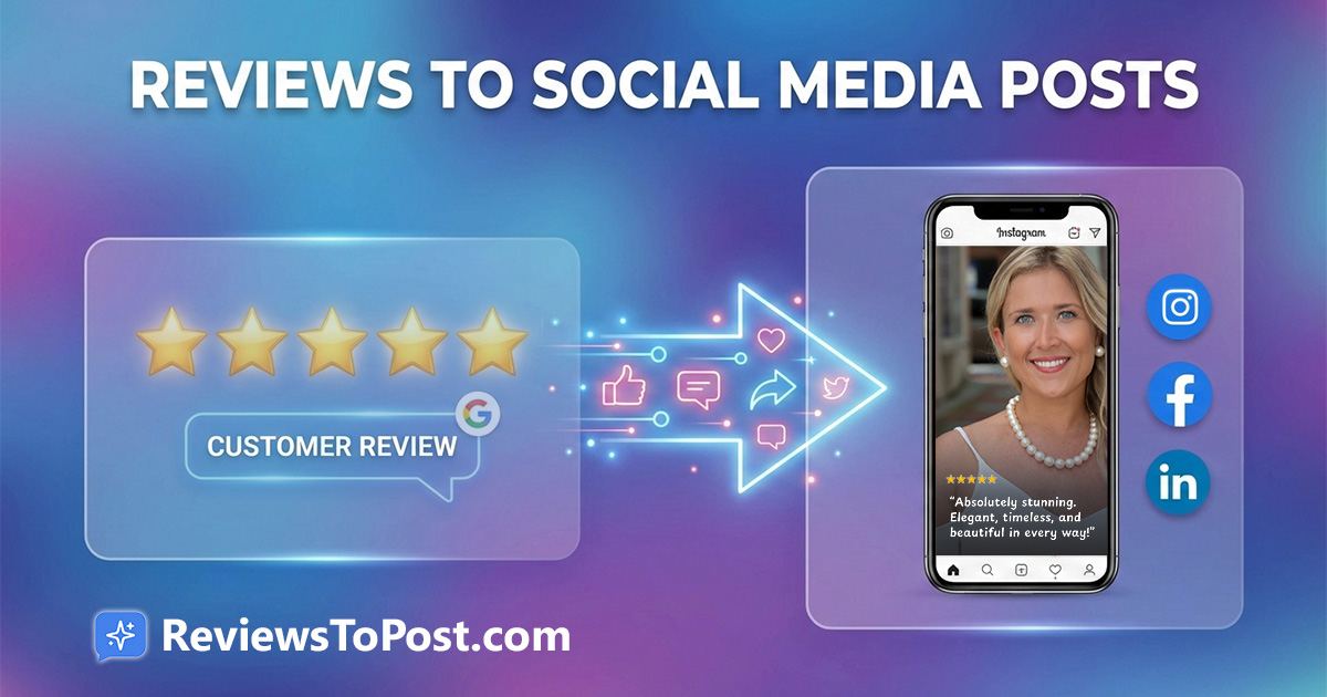 ReviewsToPost | Turn Reviews into Premium Social Posts That Sell
